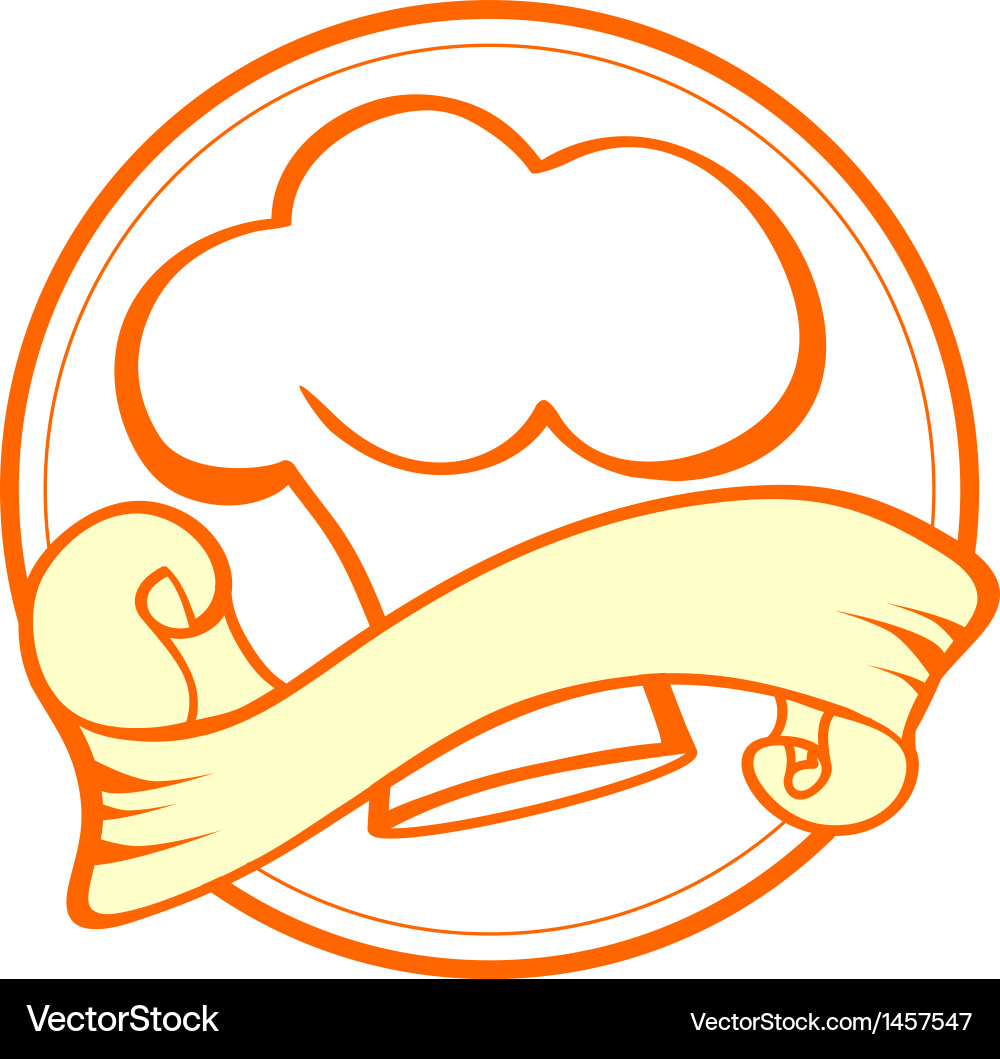Food and Cook Emblem Royalty Free Vector Image