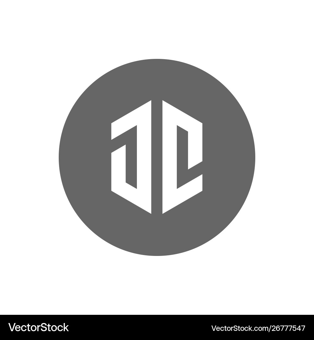 Initial letter jc logo modern and minimalist icon Vector Image