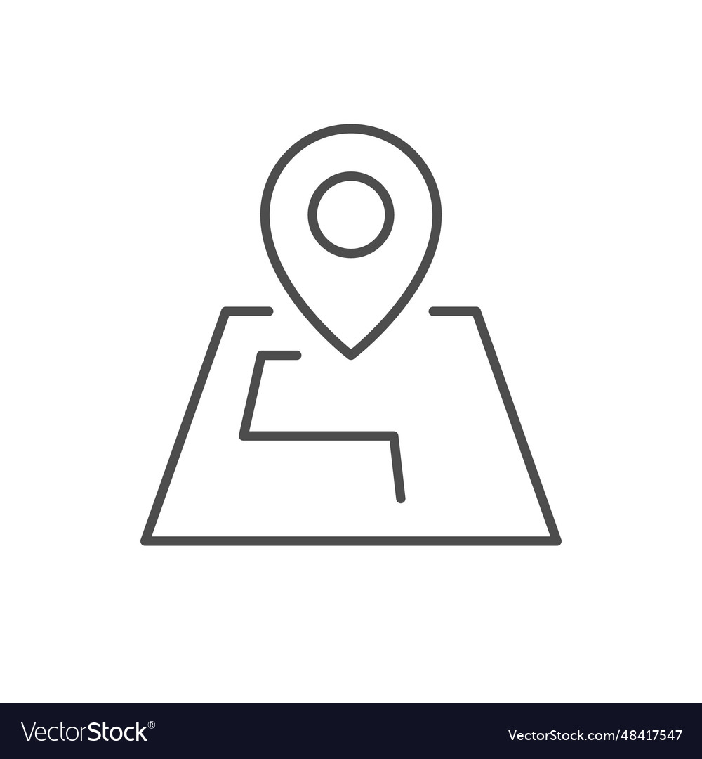 Navigation Scheme Line Outline Icon Royalty Free Vector