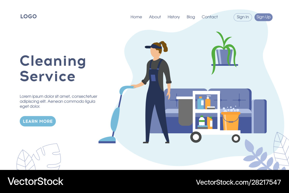 Professional cleaning company service concept Vector Image