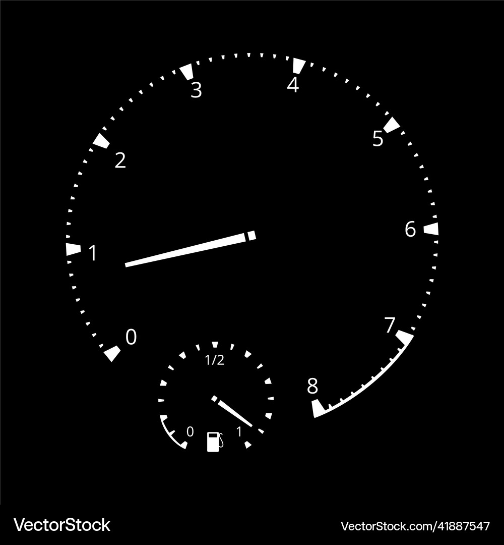 Realistic car dashboard tachometer prm measure Vector Image