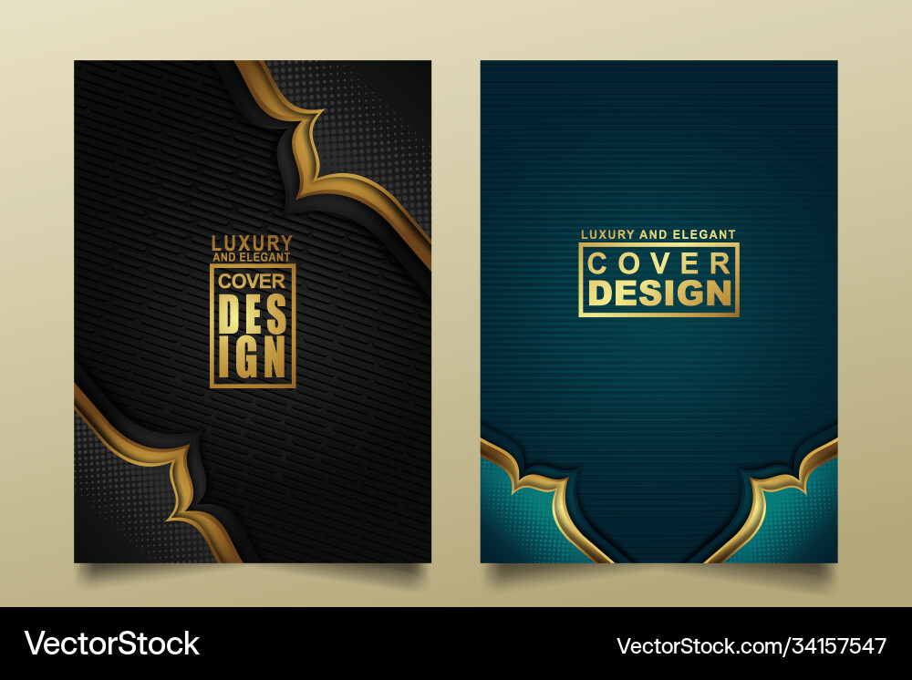 Set cover design template with luxury and elegant Vector Image