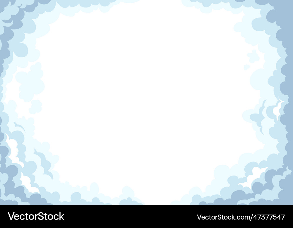Sky with clouds on white background Royalty Free Vector