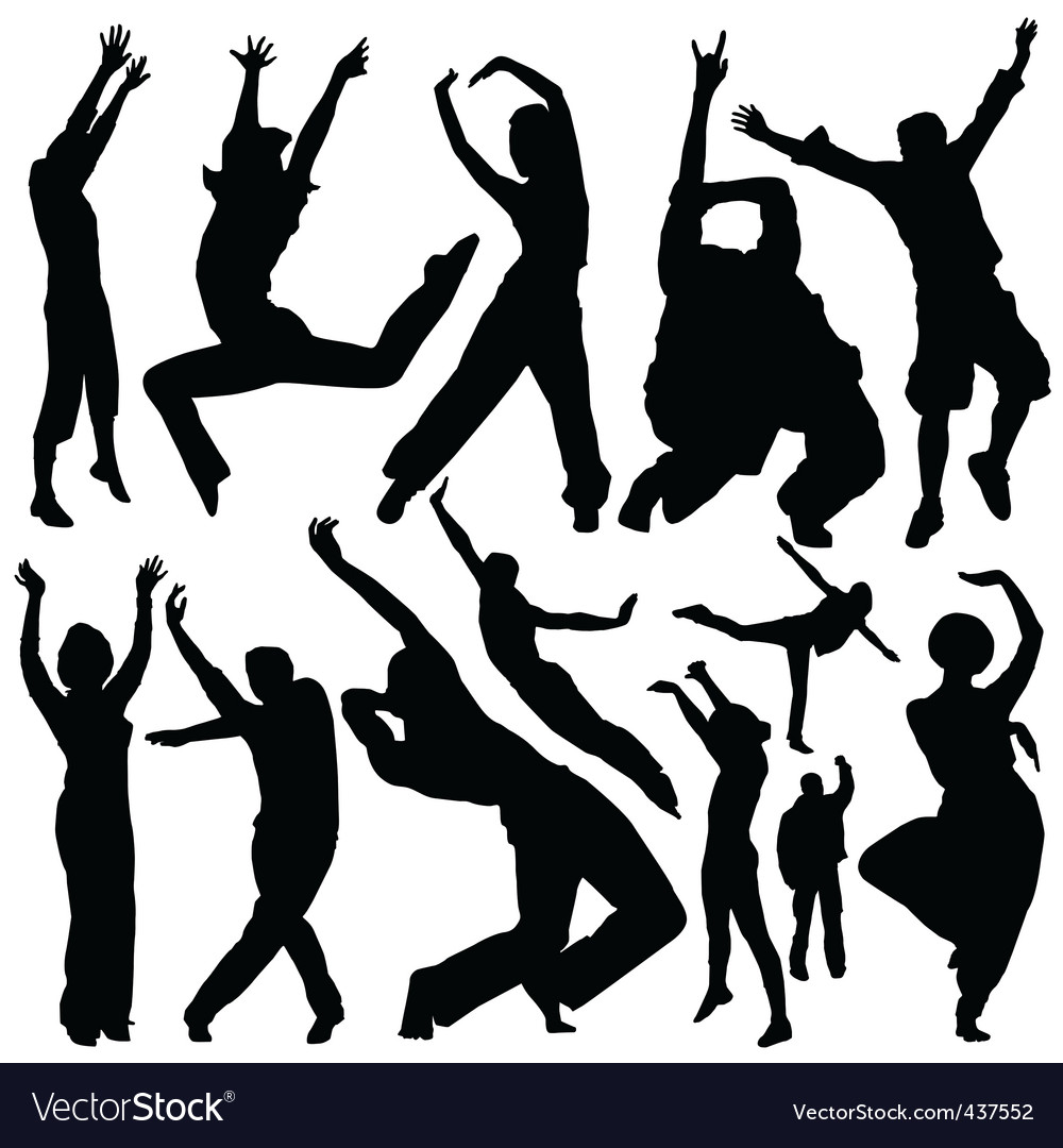 Dancing people Royalty Free Vector Image - VectorStock