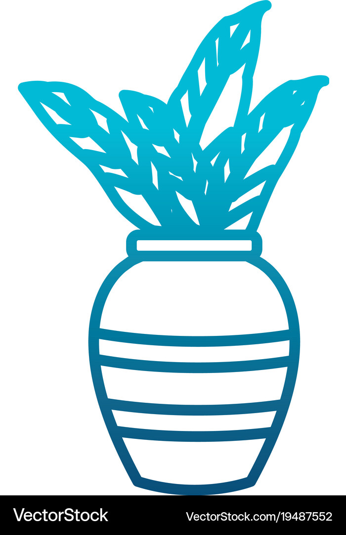 Decorative plant vase Royalty Free Vector Image