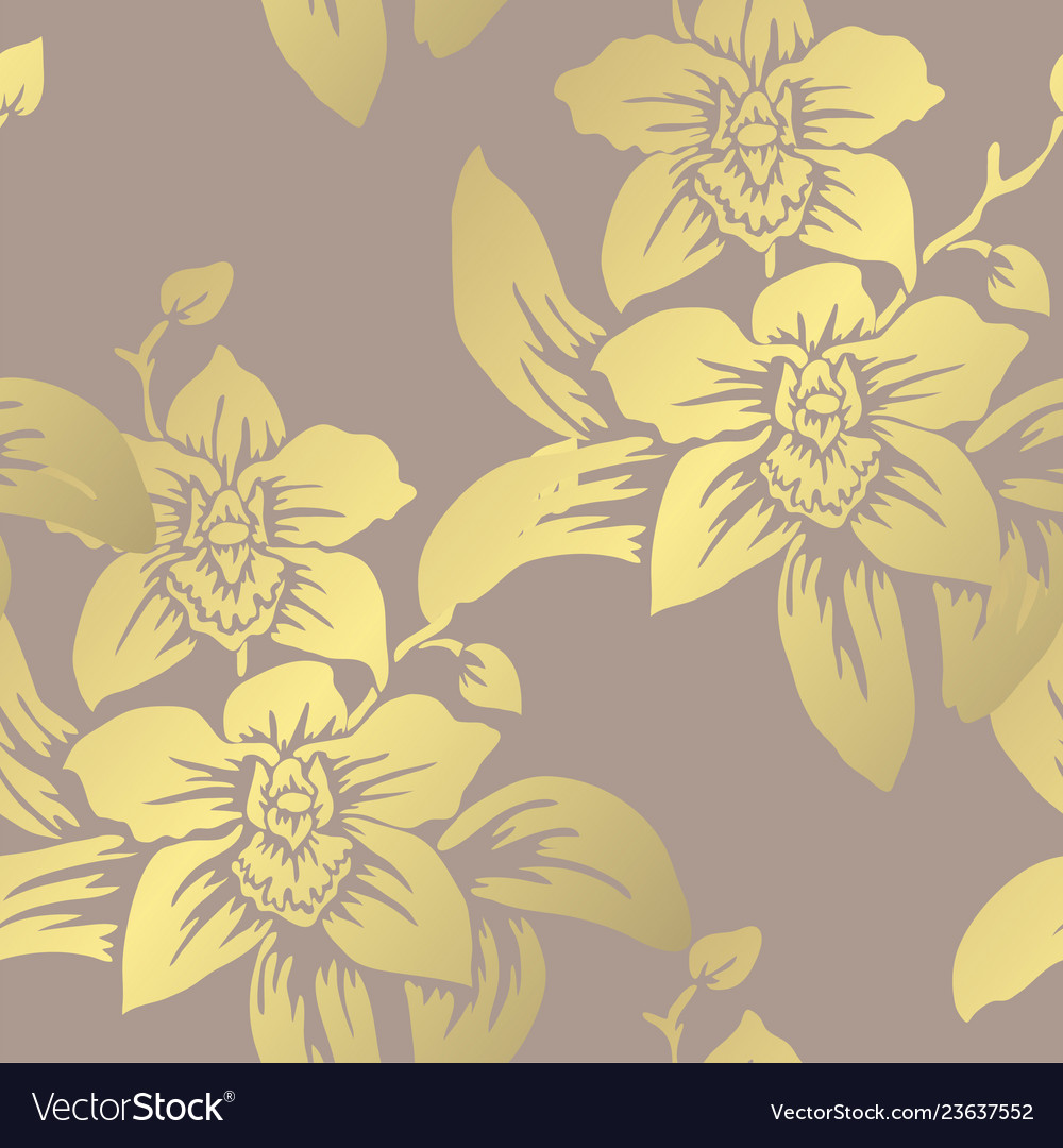Golden seamless pattern Royalty Free Vector Image