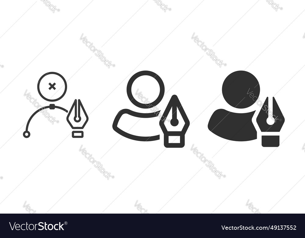 Graphic designer artist person icon set creative Vector Image