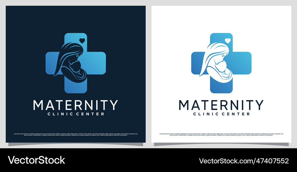 Maternity clinic logo design template for mom Vector Image