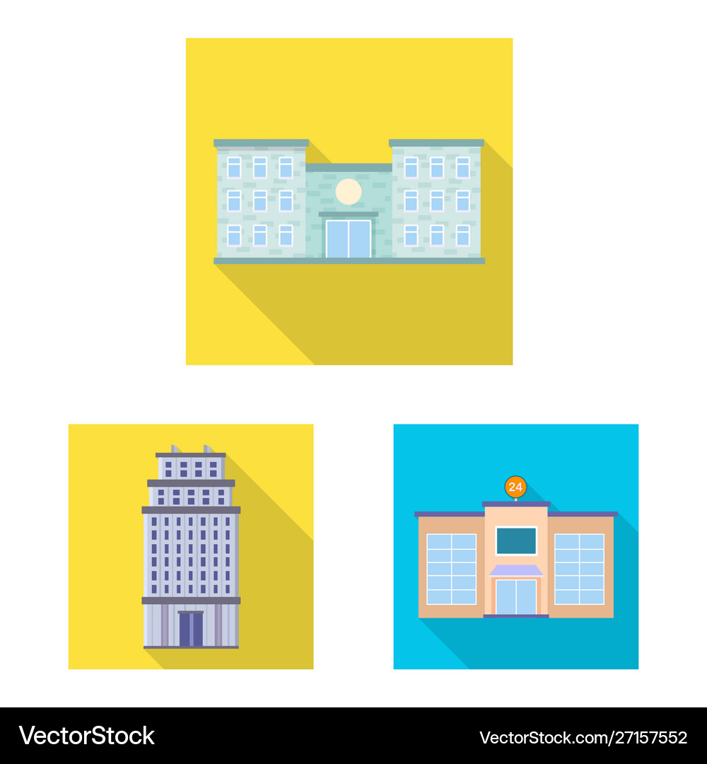 Municipal and center icon Royalty Free Vector Image