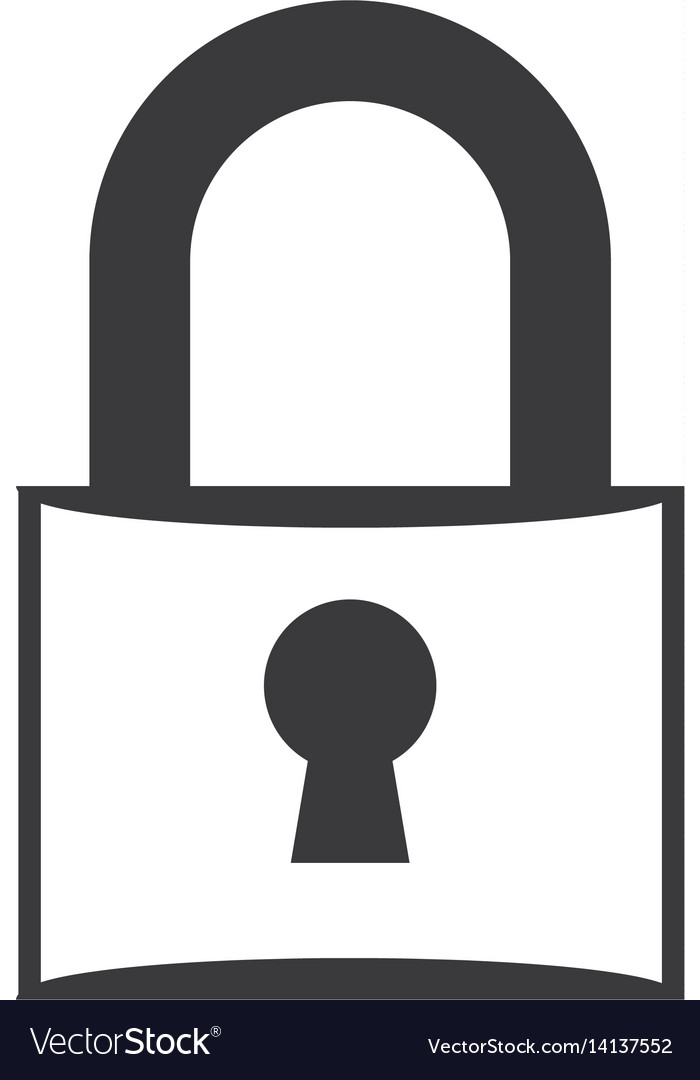 Padlock security device Royalty Free Vector Image