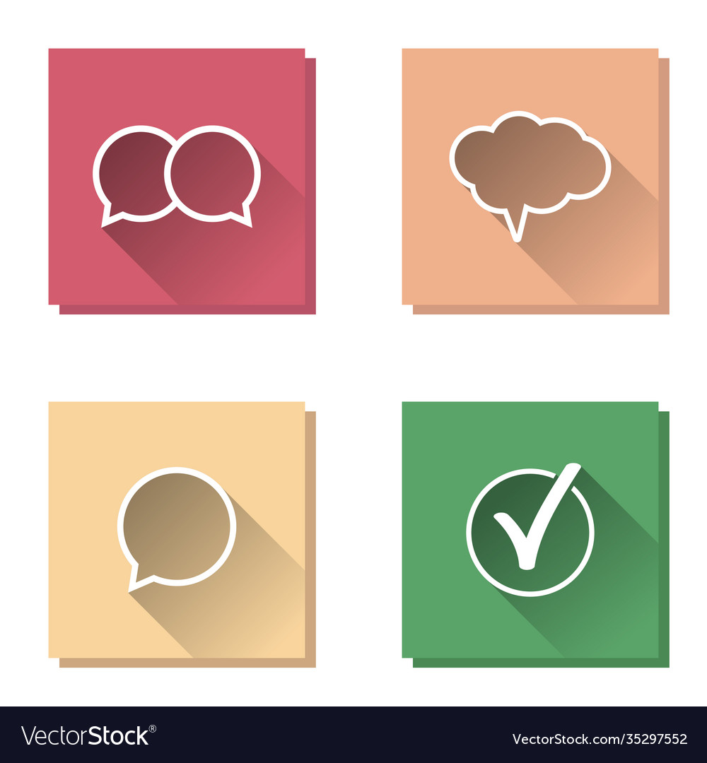 Set cloud conversation cloud speech nd Royalty Free Vector