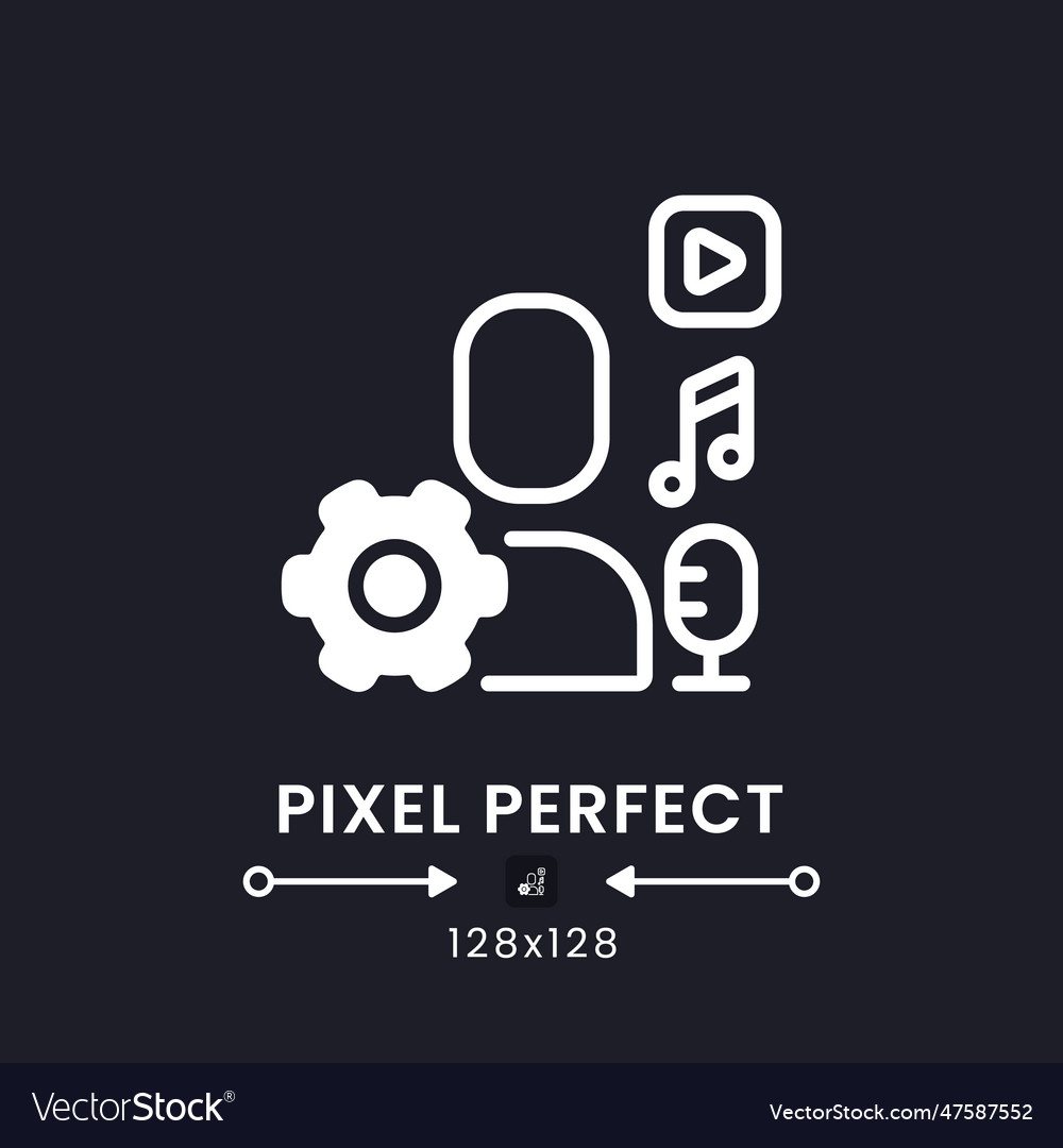 User-generated content white solid desktop icon Vector Image