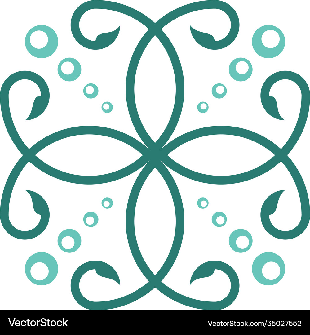 Wellness logo with a simple and clean modern Vector Image