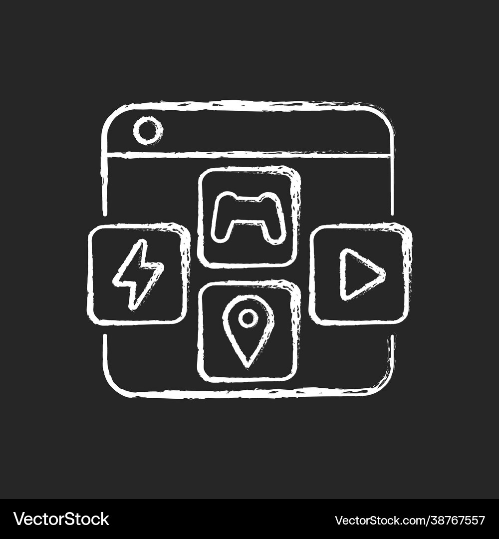 App distribution platforms chalk white icon on Vector Image