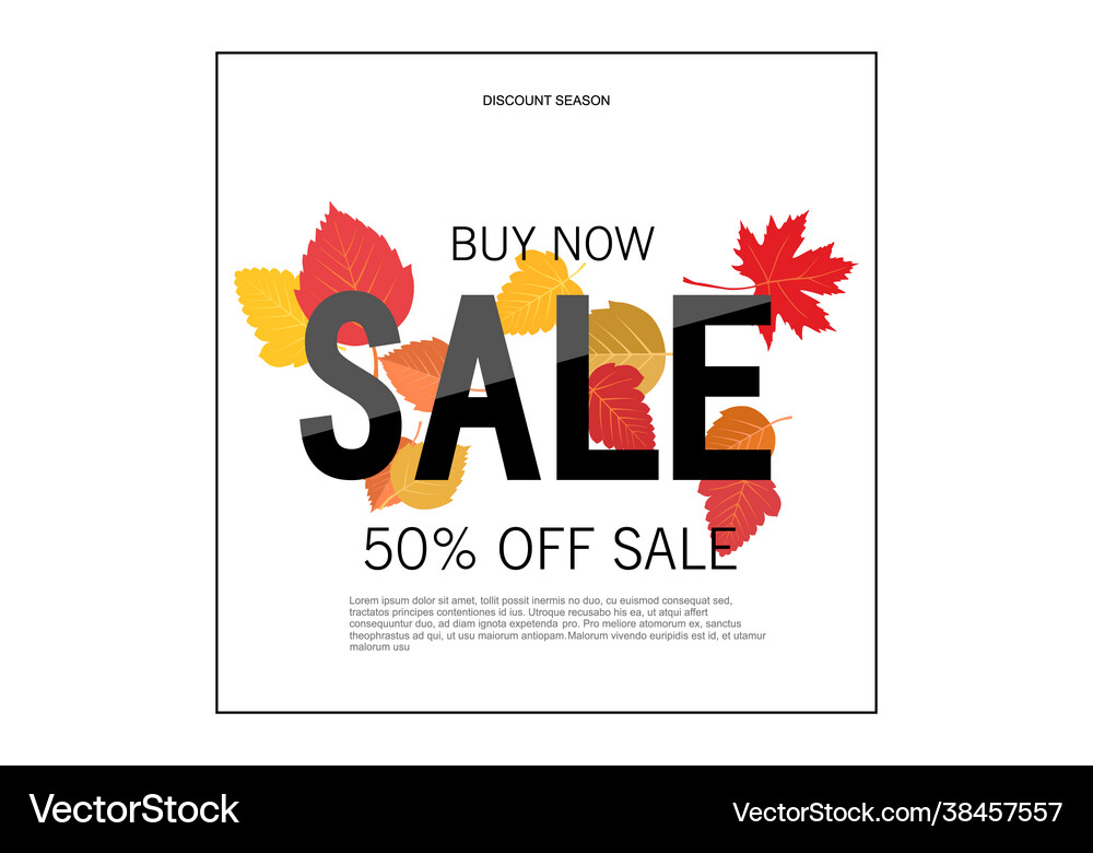 Autumn sale background template layouts Royalty Free Vector
