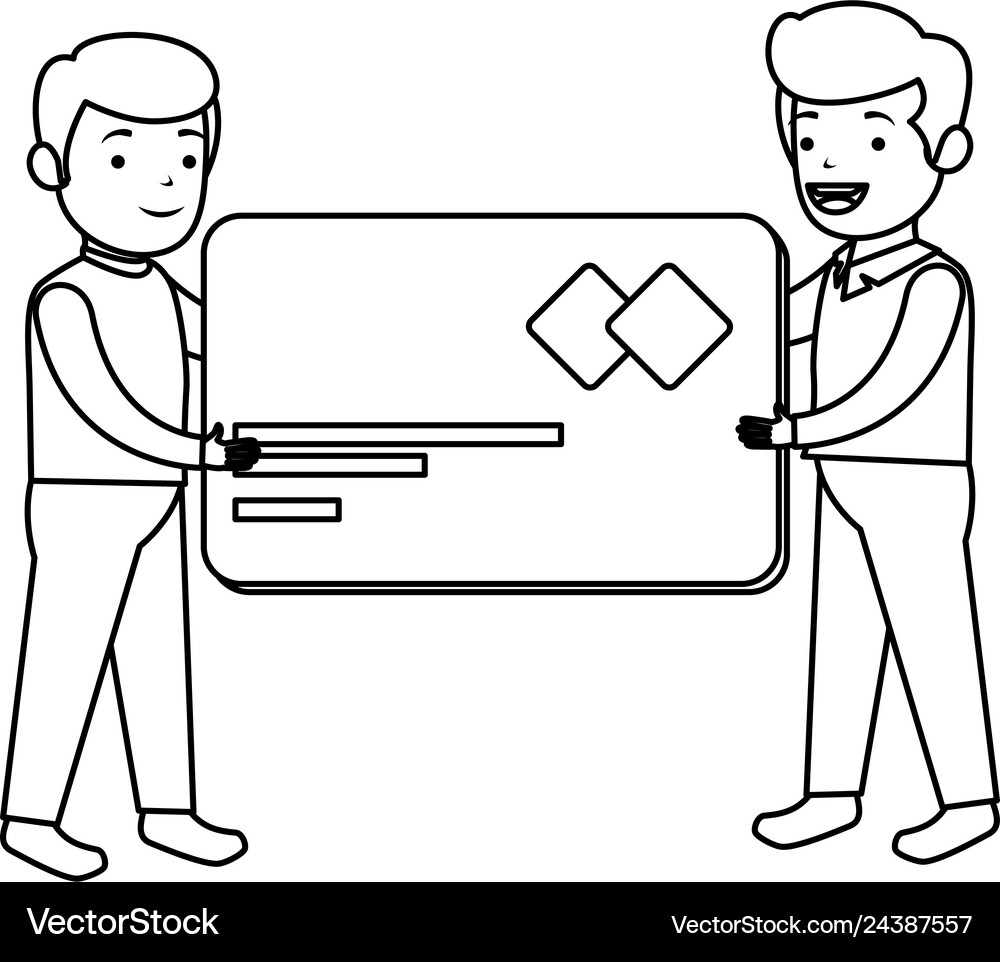 Businessmen with credit card Royalty Free Vector Image