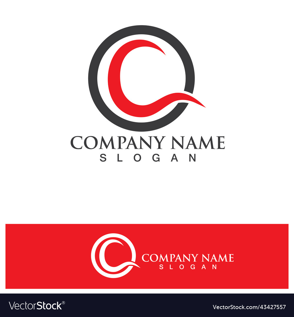 C letter logo template Royalty Free Vector Image