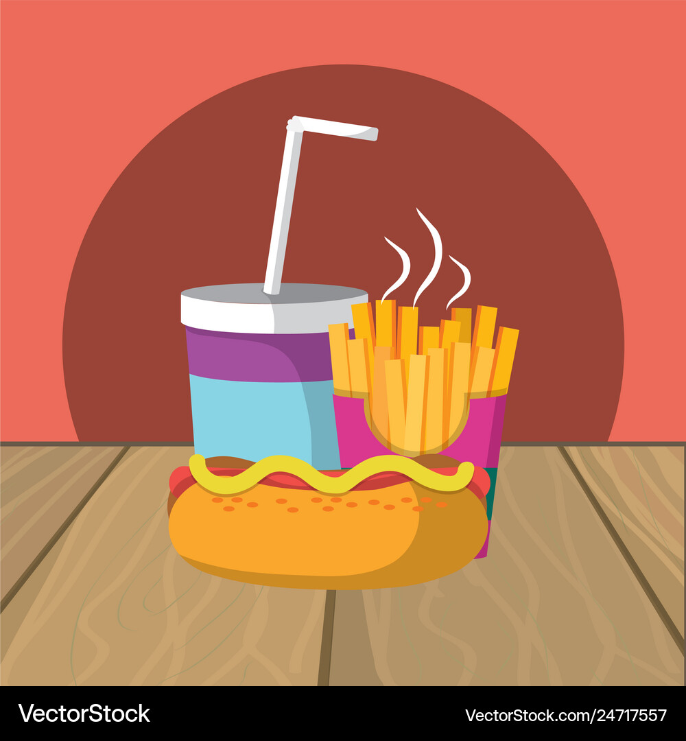 Delicious food cartoon Royalty Free Vector Image