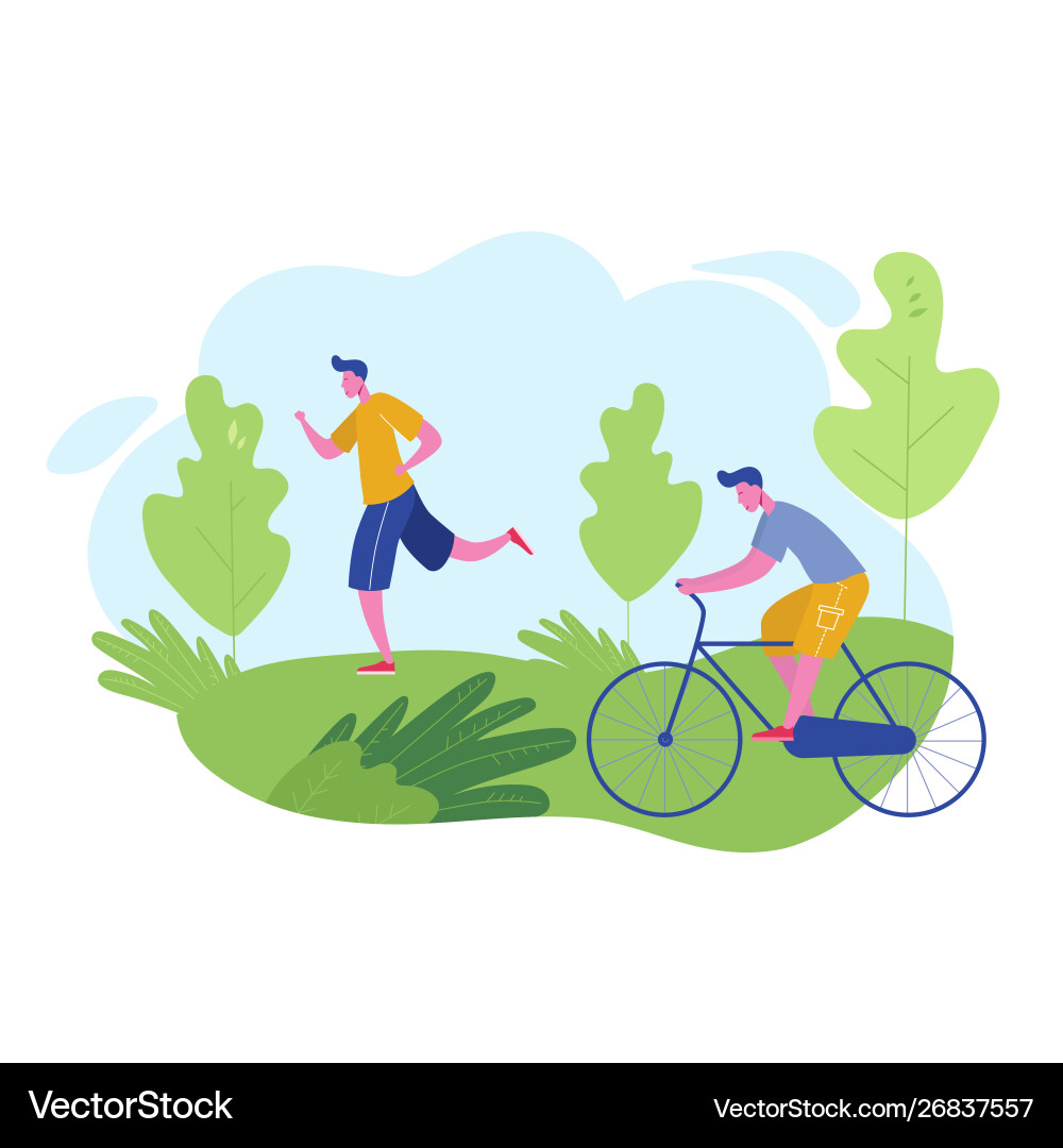 Group people performing sports activities Vector Image