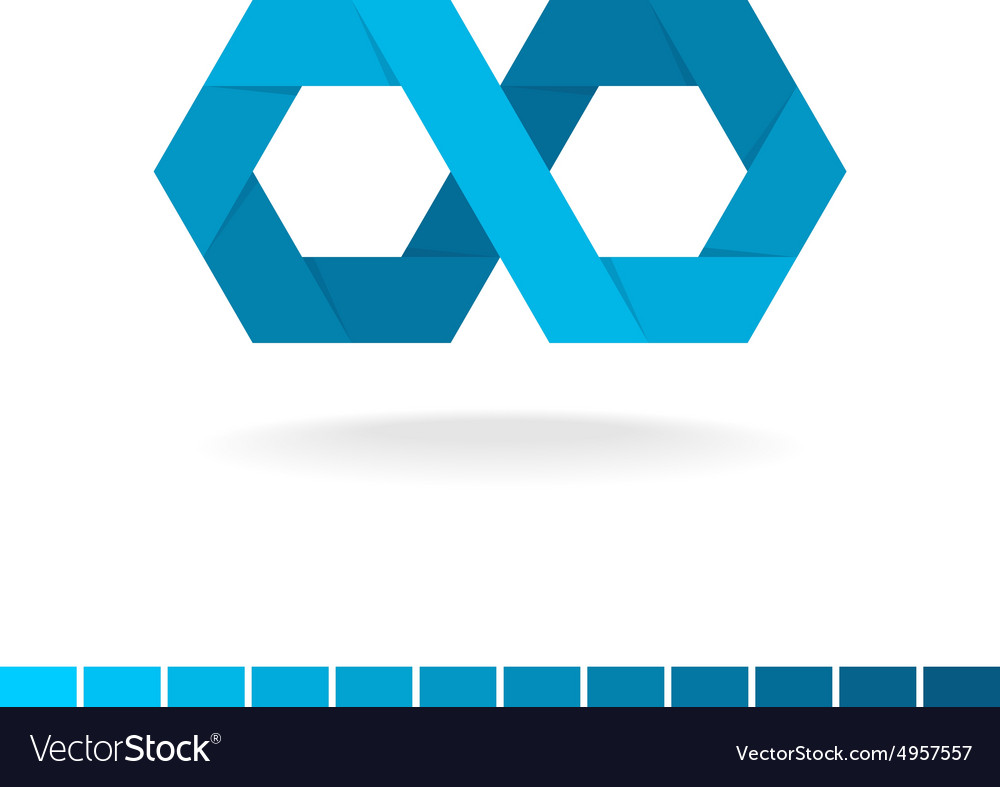 Hex infinity logo Royalty Free Vector Image - VectorStock