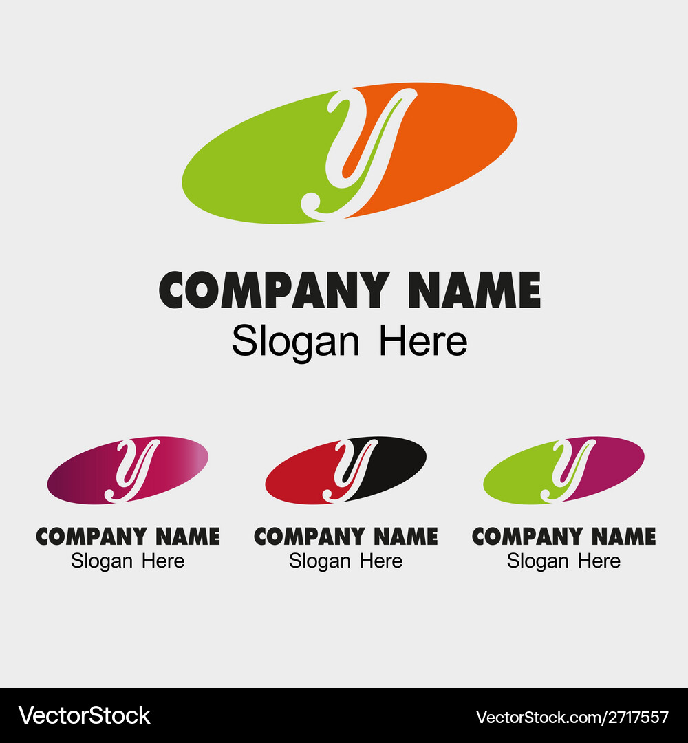 Letter y logo company icon Royalty Free Vector Image