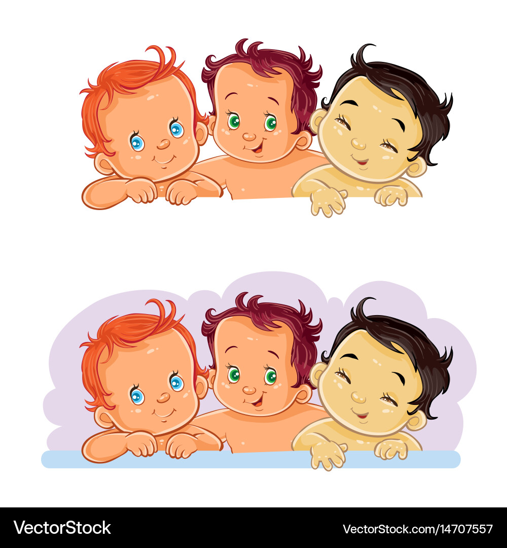 Little children of different Royalty Free Vector Image