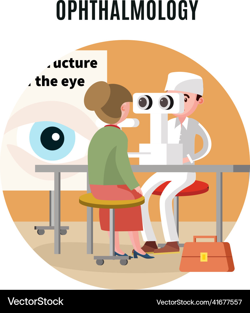 Medical eye care template Royalty Free Vector Image