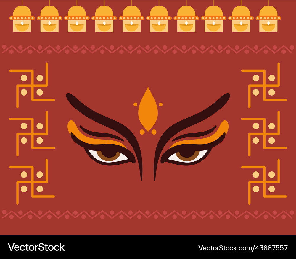 Navratri indian religious Royalty Free Vector Image