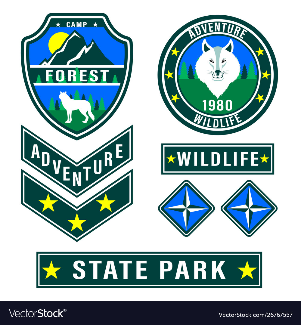 Patch forest camp Royalty Free Vector Image - VectorStock