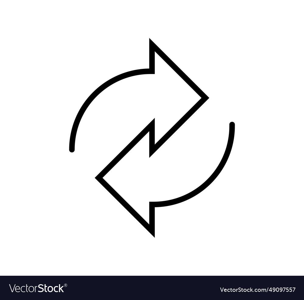 Transfer arrow icon double reverse symbol data Vector Image