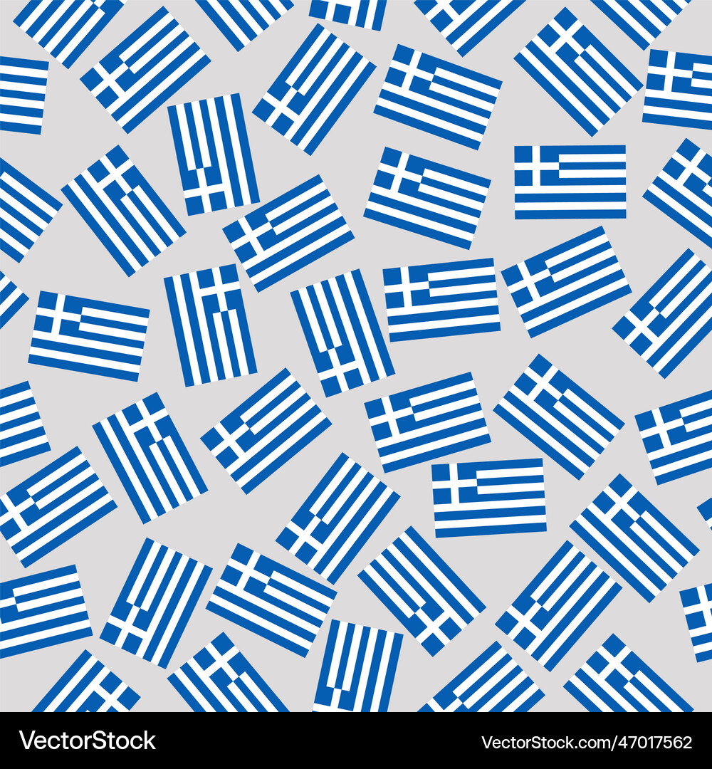 Bright pattern with flag of greece happy Vector Image