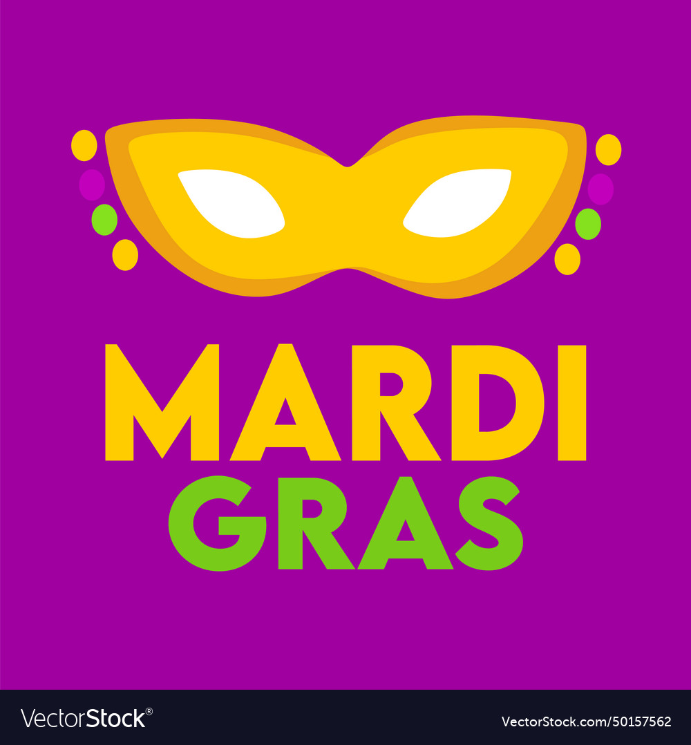 Celebrate shrove tuesday mardi gras Royalty Free Vector