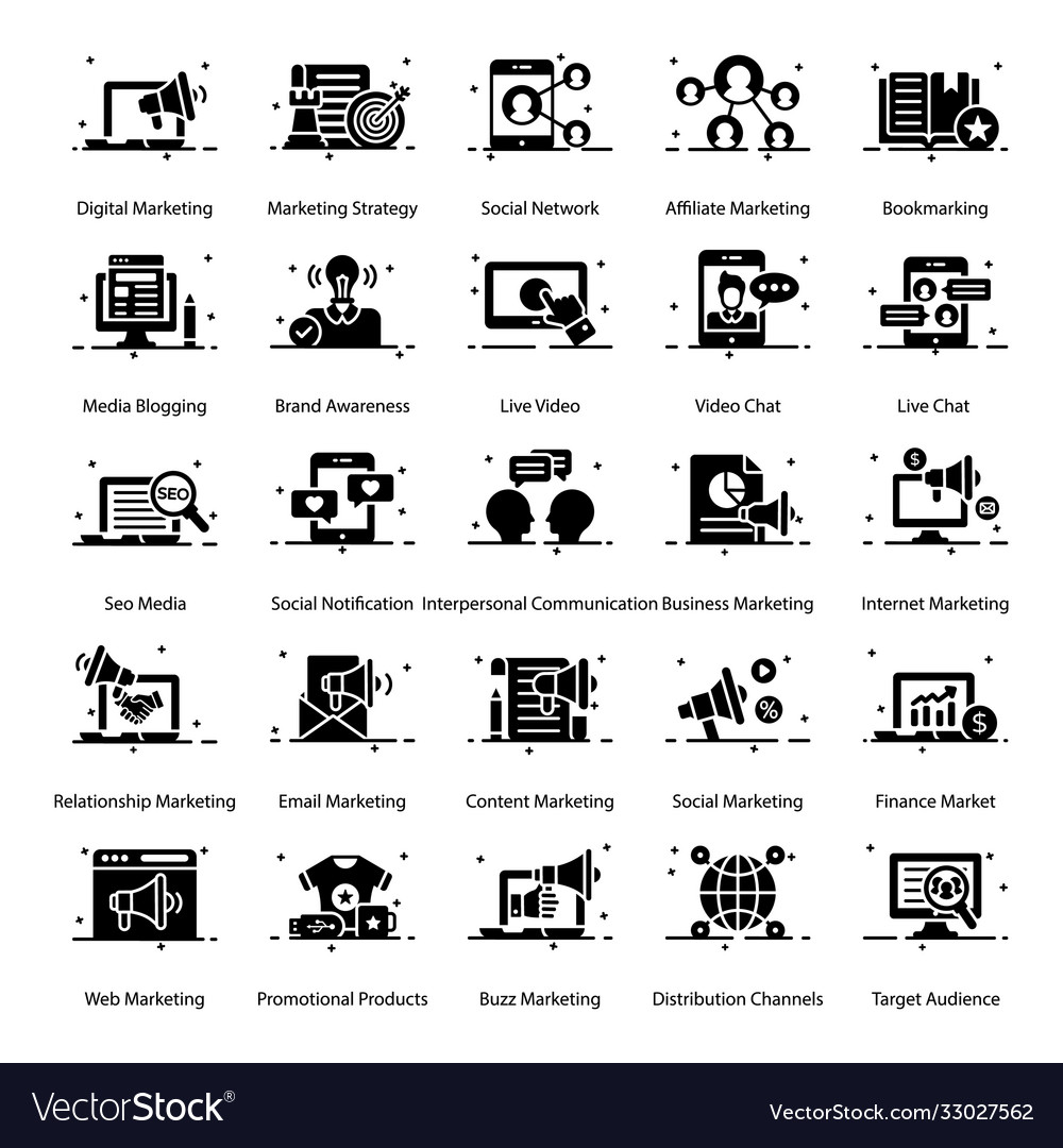 Cloud technology solid icons pack Royalty Free Vector Image