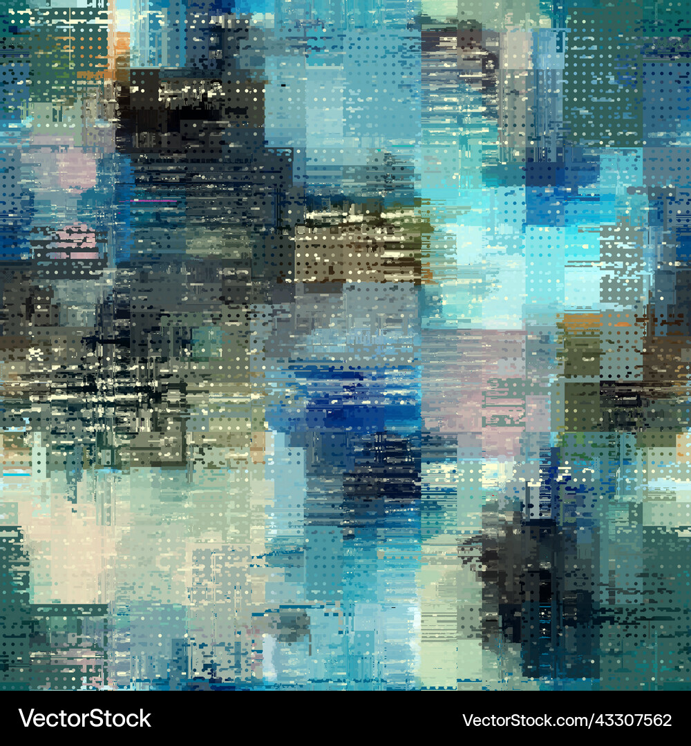 Image with imitation of grunge datamoshing Vector Image