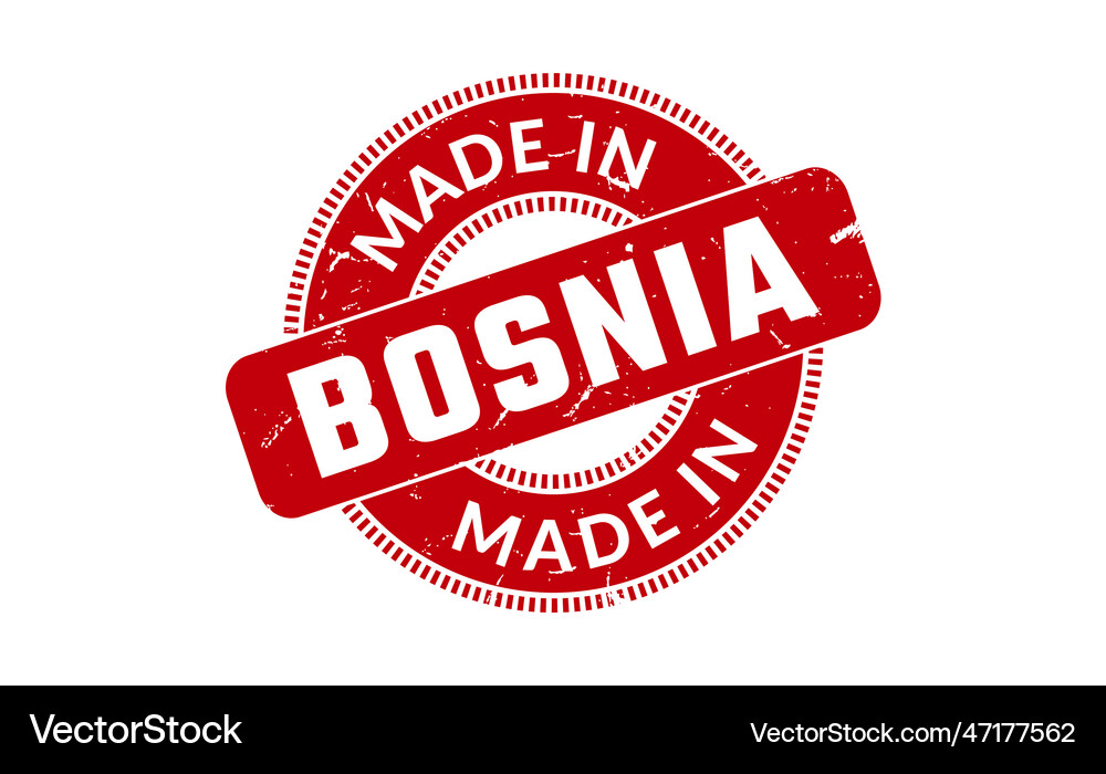 Made in bosnia rubber stamp Royalty Free Vector Image
