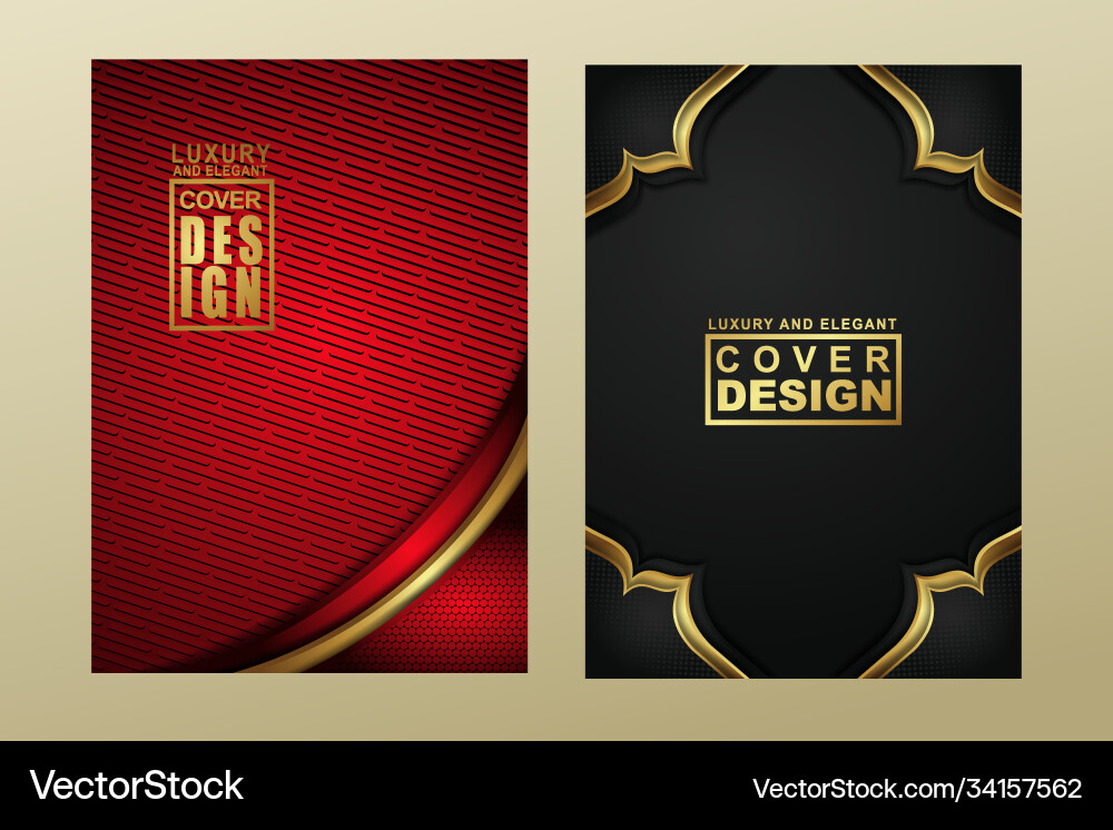 Set cover design template with luxury and elegant Vector Image