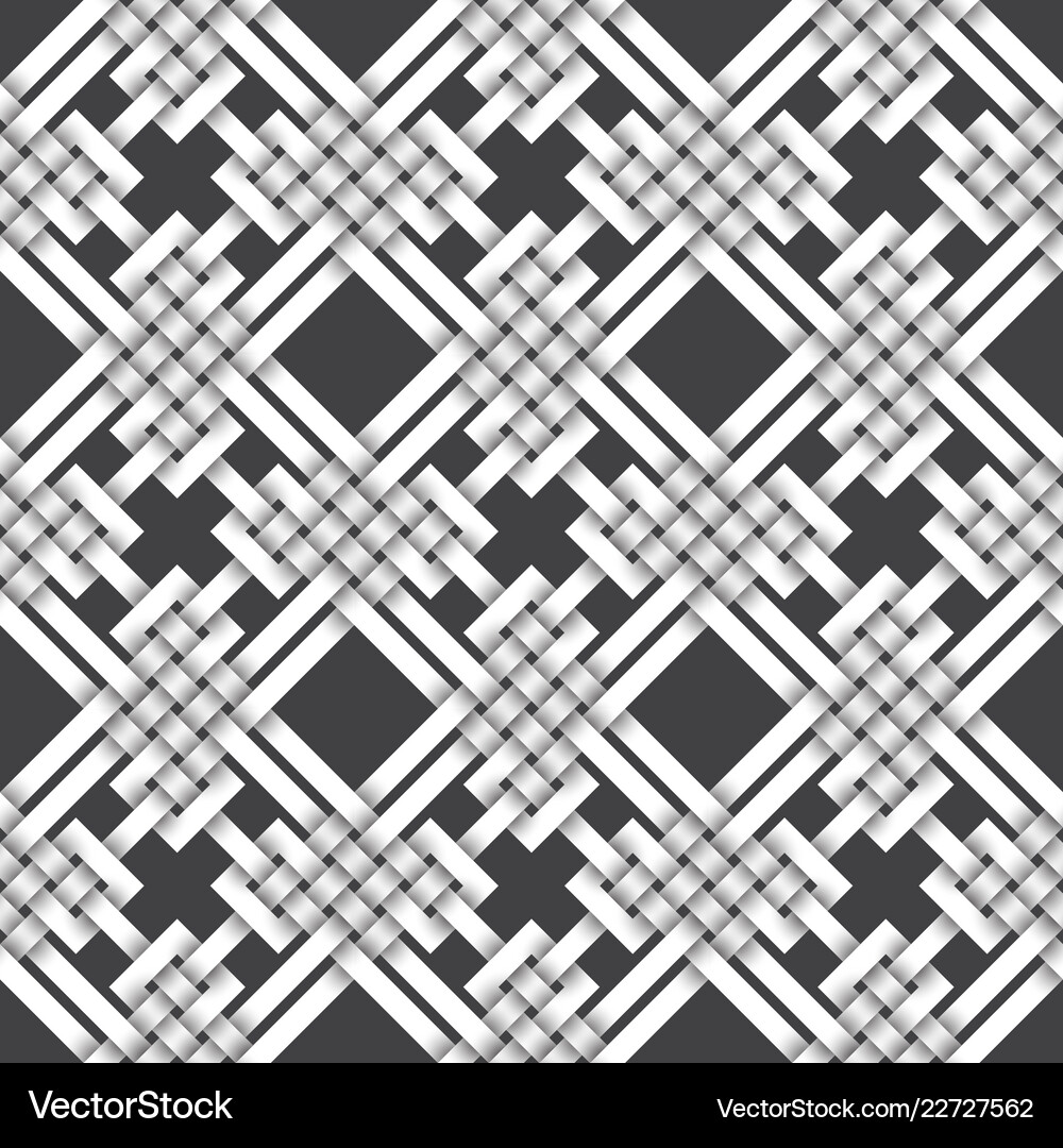 Volumetric seamless pattern of intertwined bands Vector Image