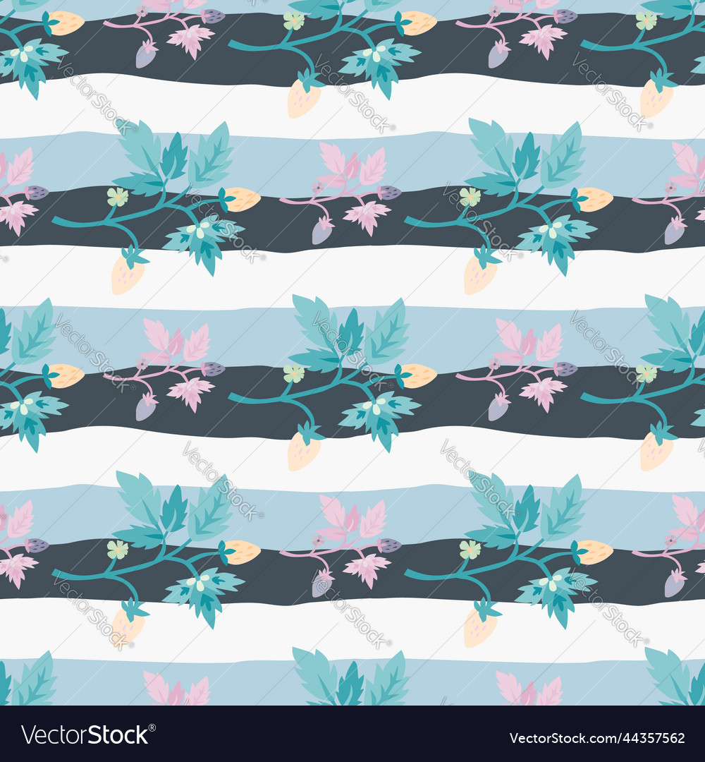 Wild strawberry seamless pattern berries Vector Image Wild strawberry seamless pattern berries Vector Image