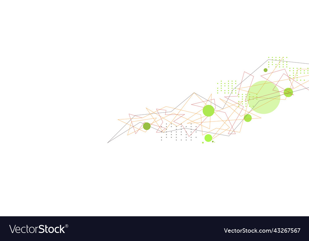 Abstract Lines And Dots Connect Background Vector Image
