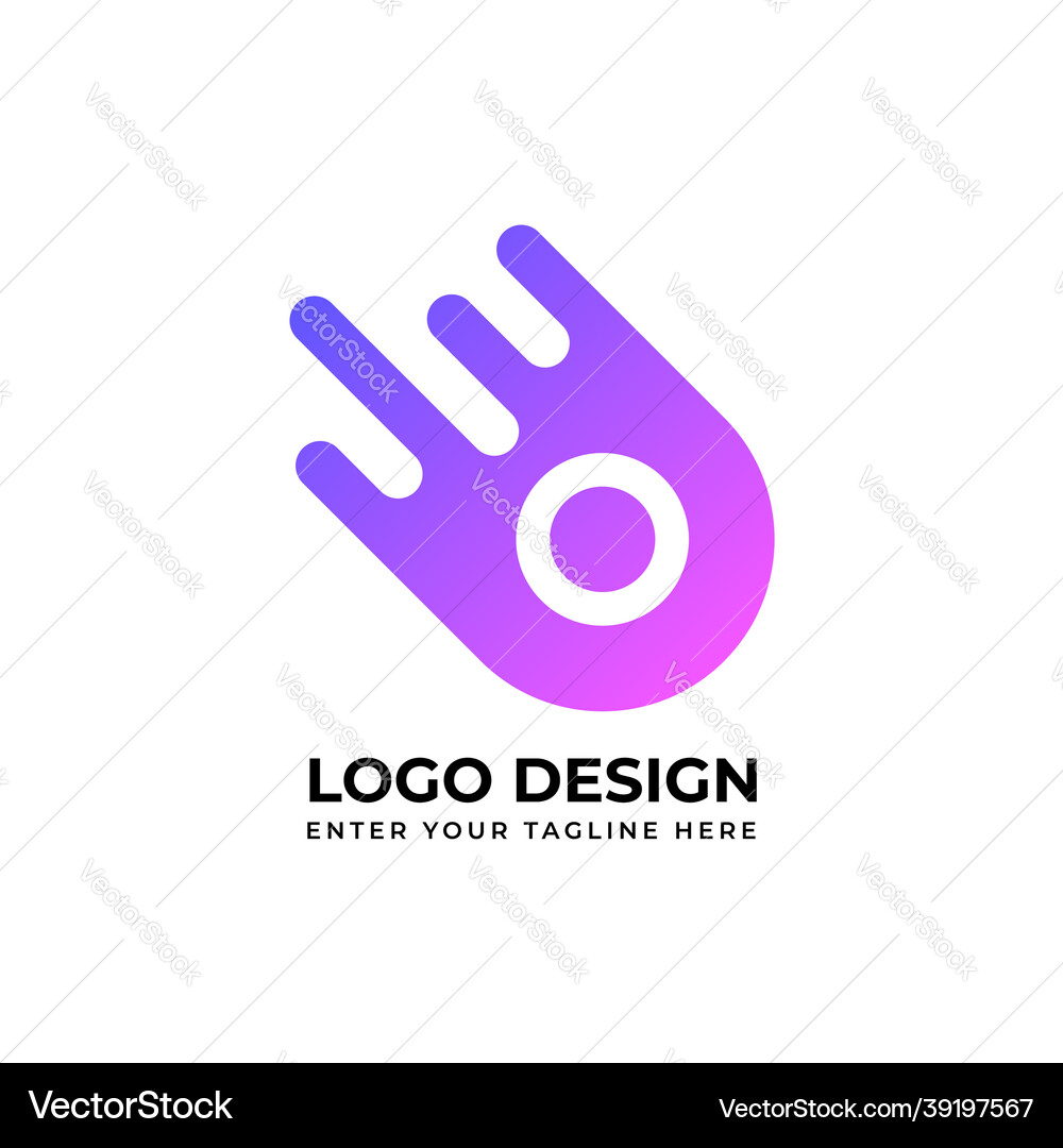 Abstract logo minimalistic logo design Royalty Free Vector