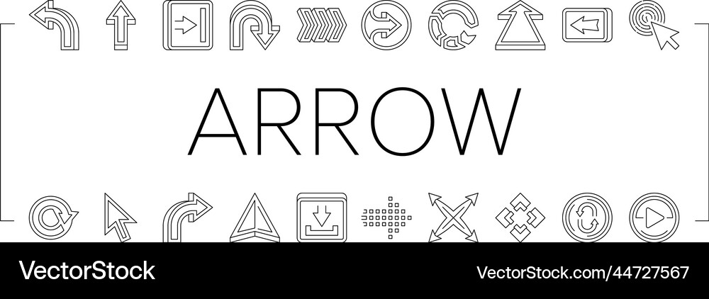 Arrow right next sign up icons set Royalty Free Vector Image