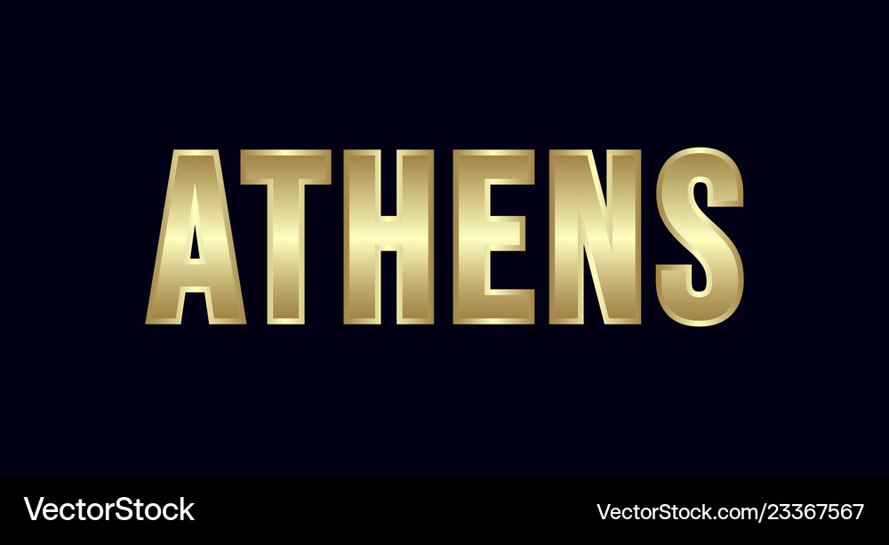 Athens city typography design greetings Royalty Free Vector