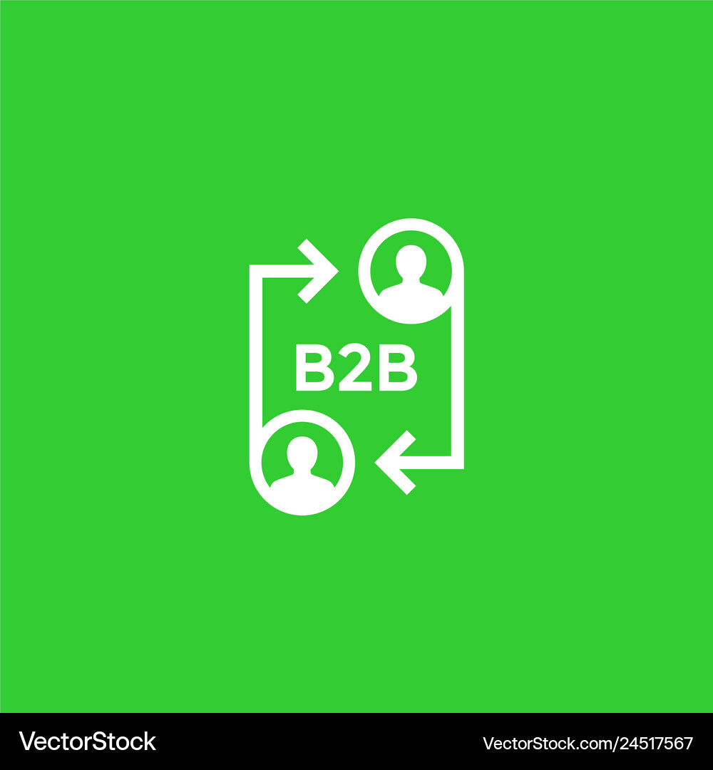 B2b marketing business concept icon Royalty Free Vector