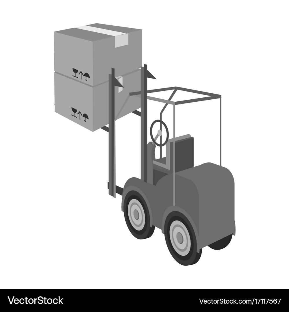 Cargo transportation by means of a loader Vector Image