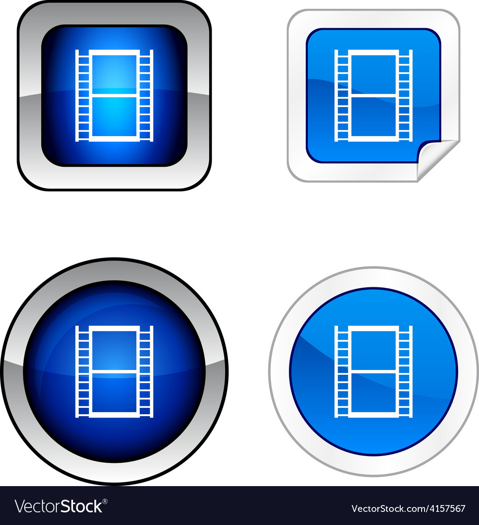 Cinema button set Royalty Free Vector Image - VectorStock