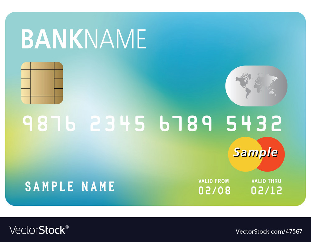 Credit Card Template Royalty Free Vector Image