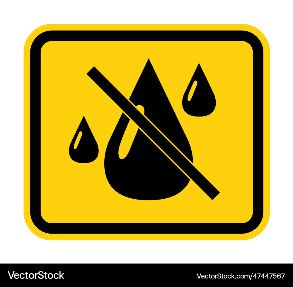 Do not let water and humidity touch the filter Vector Image