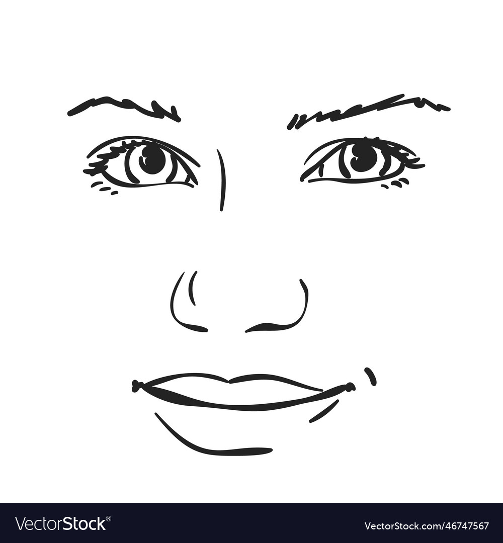 Face Royalty Free Vector Image - VectorStock