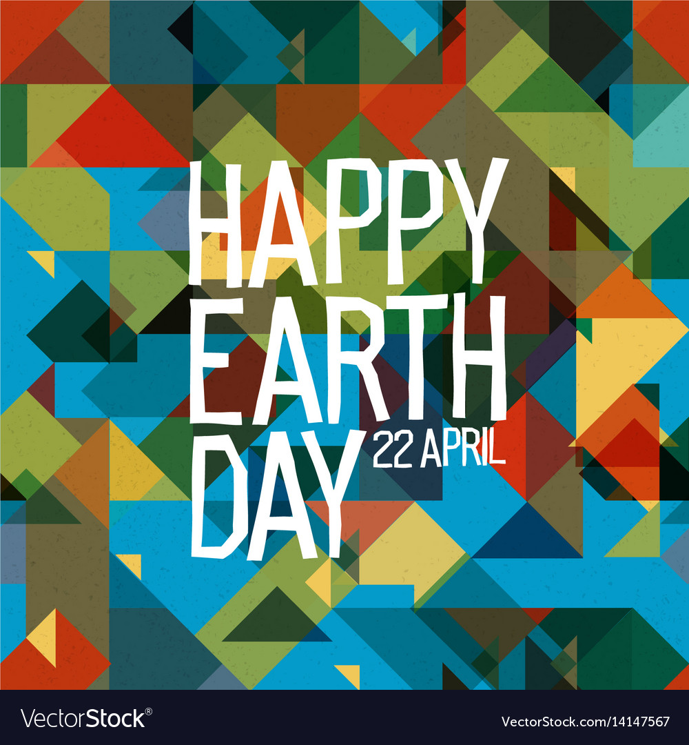 Happy earth day poster 22 april abstract nature Vector Image