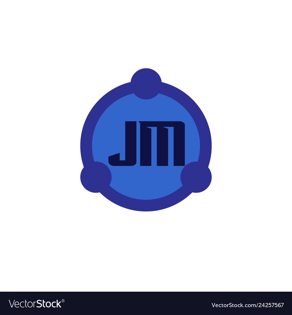 Initial letter logo jm template design Royalty Free Vector